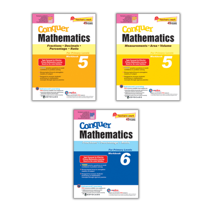 Conquer Mathematics Series For Primary Levels Workbook 5-6 | Topical ...