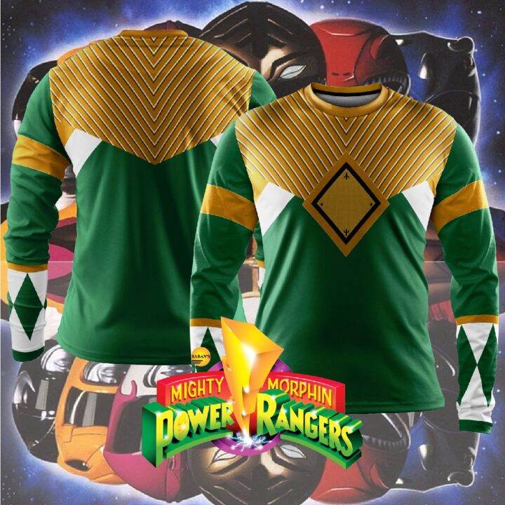 fashion [ready stock] power rangers mighty morphin green cosplay baju ...