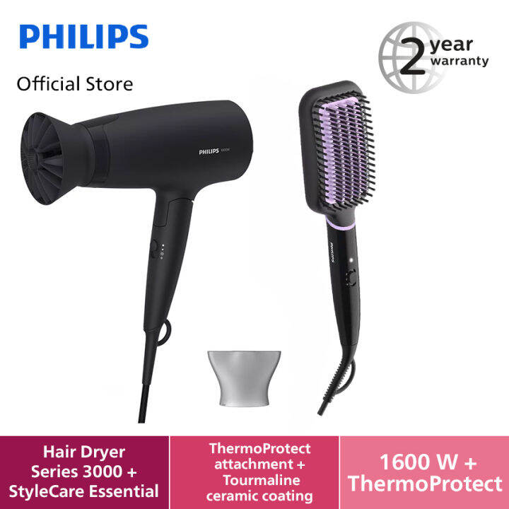 Philips Beauty Set - Hair Dryer BHD308/10 + Straightening BHH880/00 ...