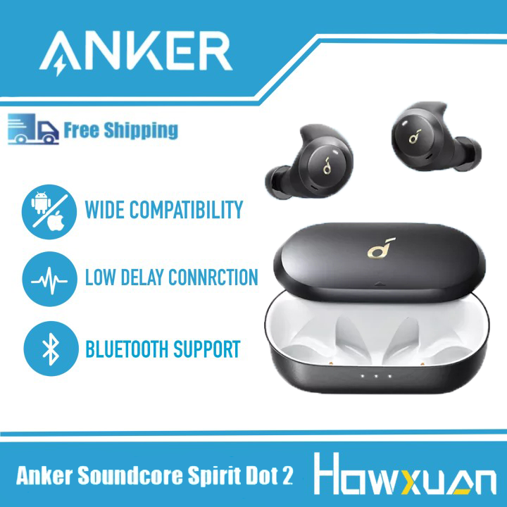 Anker Soundcore Spirit Dot 2 True Wireless Earbuds, Deep Bass, IPX7 ...