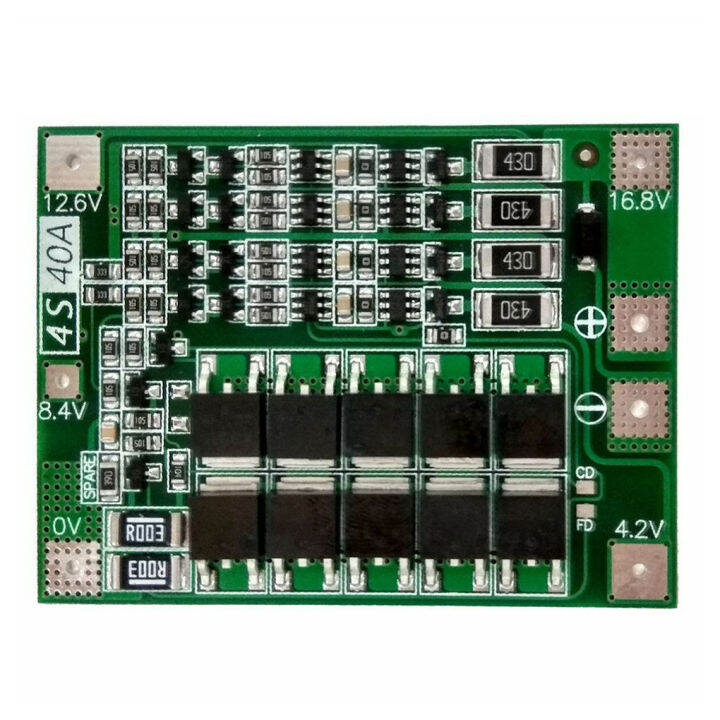 Enhanced Version 4S BMS PCB 40A Li-ion Lithium Battery Charger ...