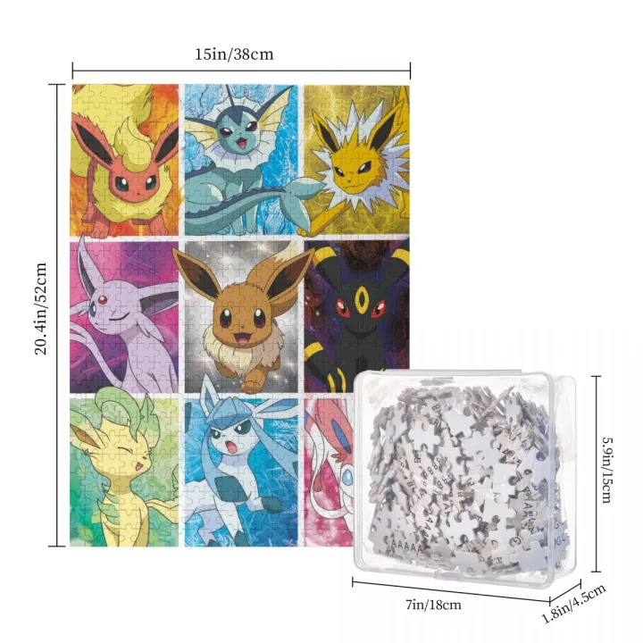 Entertainment Pokemon Eevee Evolutions Frames Wooden Jigsaw Puzzle 500 ...