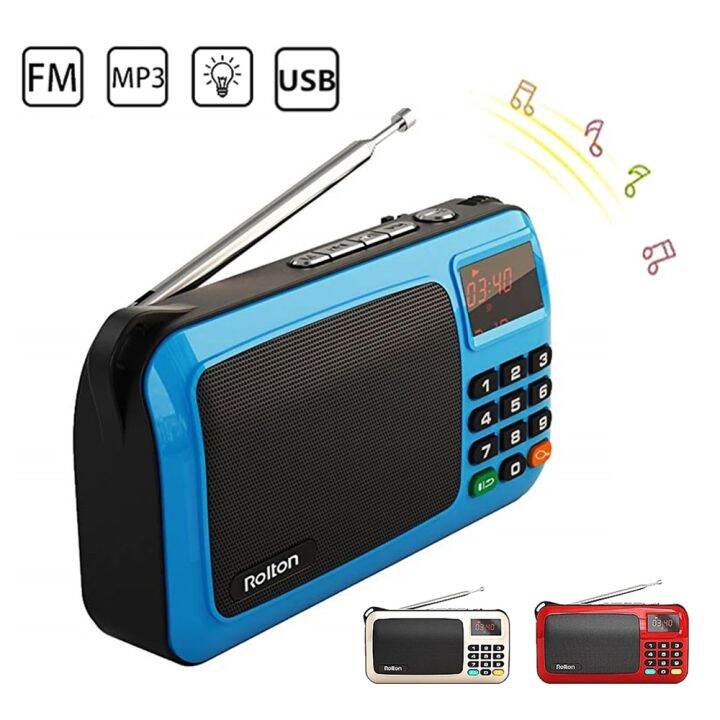 Digital Portable Mini FM Radio Speaker Music Player Rolton W405 Support ...