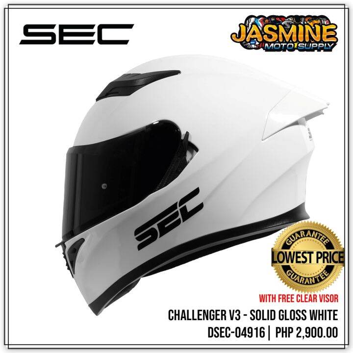 Sec challenger v3 dual visor with free clear lens and bonet | Lazada PH