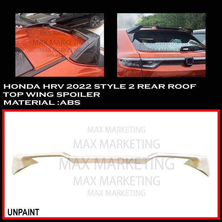 HONDA HRV 2022 STYLE 2 REAR ROOF TOP WING SPOILER ABS SKIRT LIP BODYKIT ...