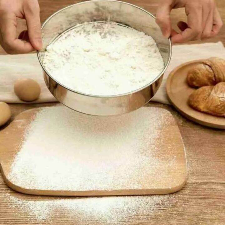 Ayakan Bulat Tepung Stainless Saringan Masak Sugar Dapur Cake Pastry A ...