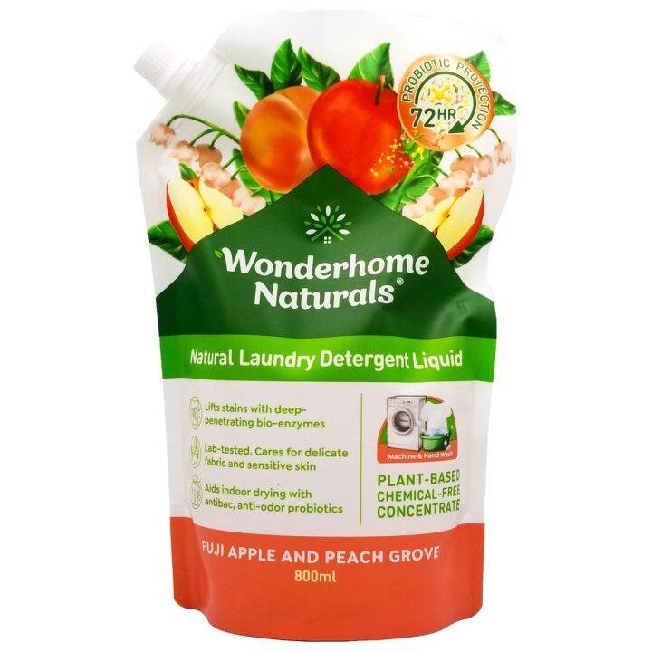Wonderhome Naturals Laundry Detergent Liquid - Fuji Apple Peach Grove ...