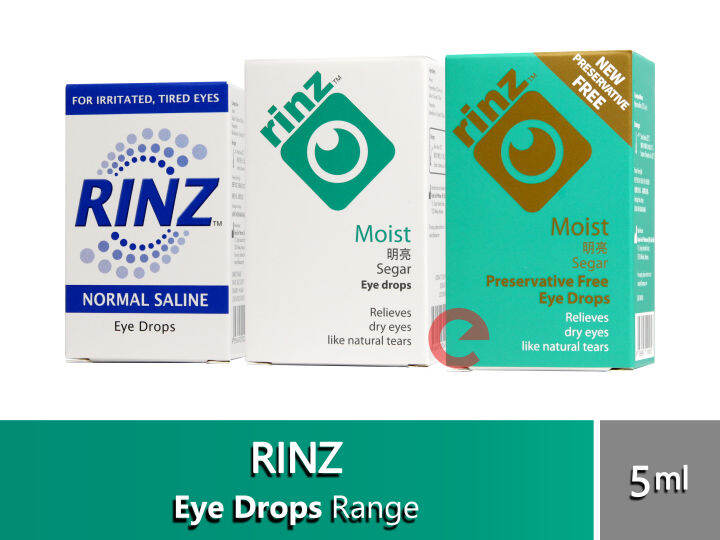 Rinz Eye Drops 5ml ( Rinz Normal Saline Eye Drops / Rinz Moist Eye ...