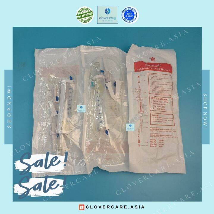 SURGITECH Soluset / Infusion Set with Burette ( Sold per piece) | Lazada PH