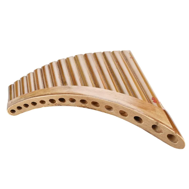 Magic Sound Handmade 15 Pipes Bamboo Panflute Key of G Key Woodwind ...