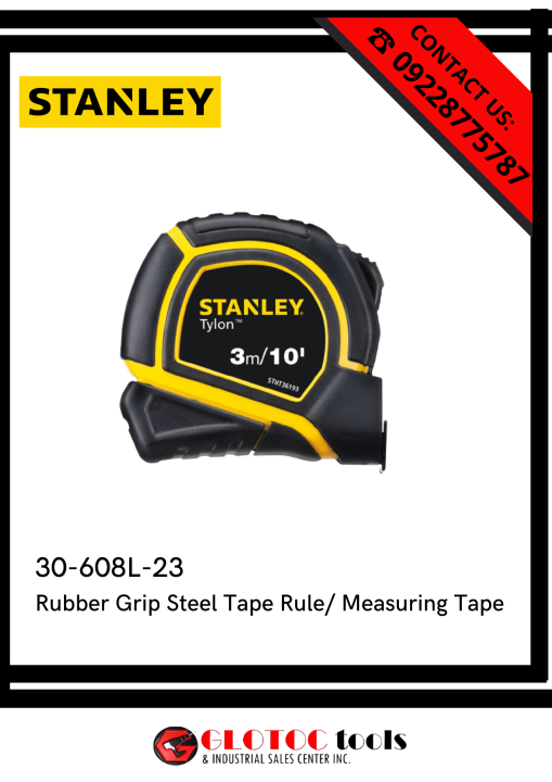 STANLEY Rubber Grip Steel Tape Rule/ Measuring Tape 3M/10" 30-608L-23 | Lazada PH