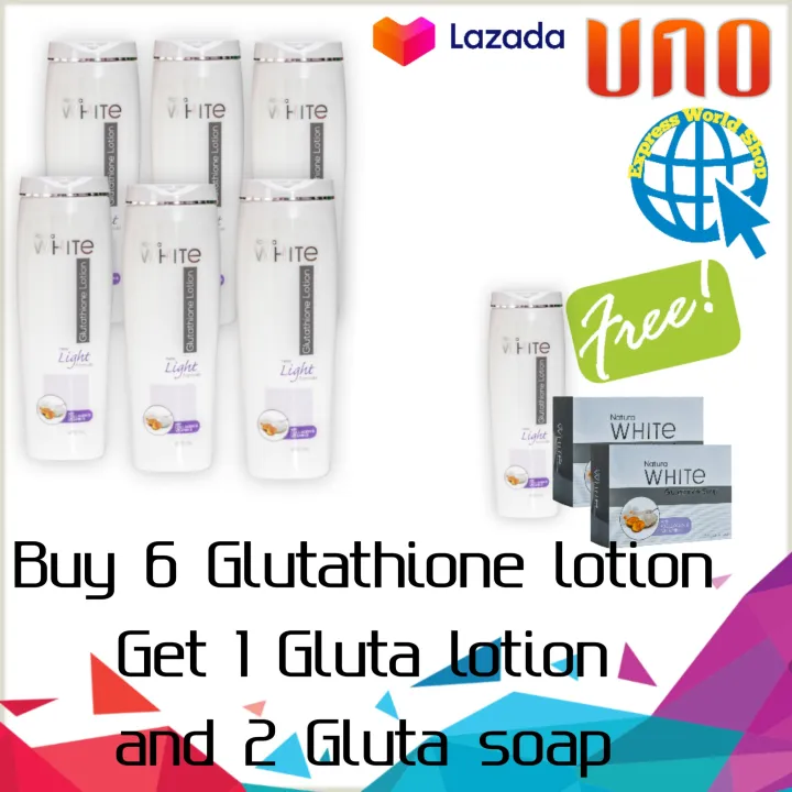 Buy 6 Bottle UNO NATURA WHITE GLUTATHIONE LOTION and Get FREE 1 bottle ...