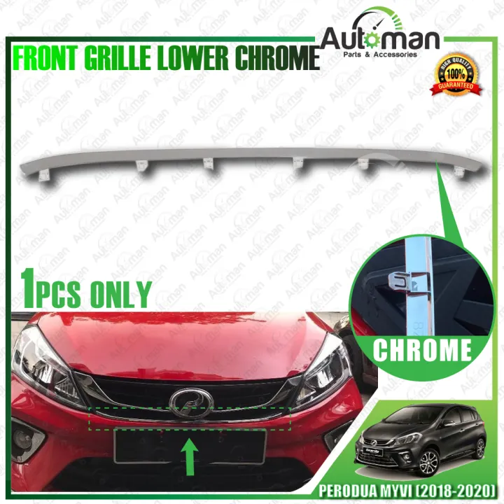 Perodua Myvi 2018 - 2021 Front Grille Grill Moulding Lower Chrome | Lazada