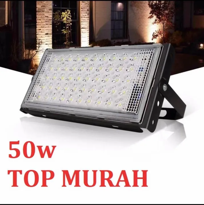 LAMPU SOROT/TEMBAK LED SLIM 50 WATT/50W PUTIH LED FLOODLIGHT 50WATT 220V - PUTIH | Lazada Indonesia