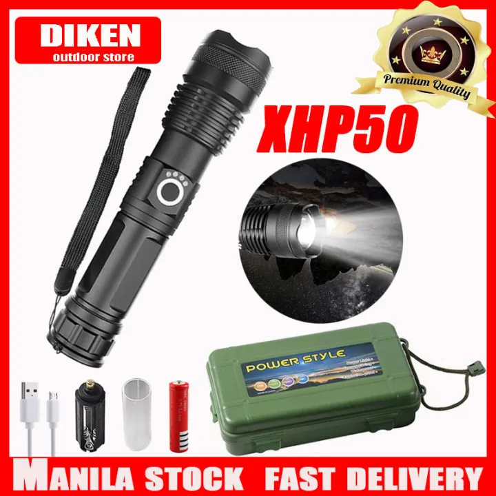 xhp50.2 most powerful flashlight 5 Modes usb Zoom led torch xhp50 18650 ...