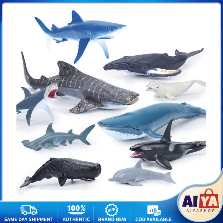 ★Same Day Shipping★ Realistic Sealife Animals Figure with Shark Whale ...