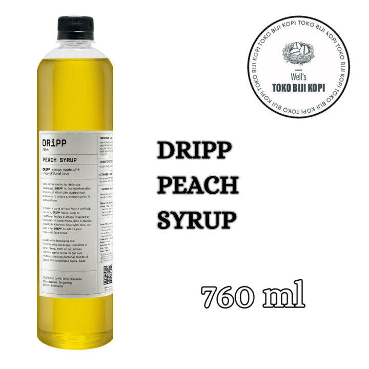 DRIPP SYRUP PEACH FLAVOUR - 760 ML / SIRUP DRIPP PEACH | Lazada Indonesia