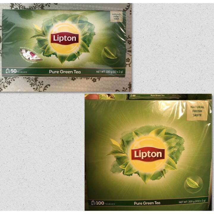 Lipton Pure Green Tea Ahmad 50/100 Teabags (Imported Bought in Malaysia ...