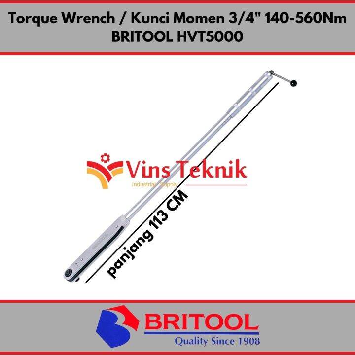 Kunci momen kunci torsi 3/4inch torque wrench HVT5000 BRITOOL HVT 5000 ...