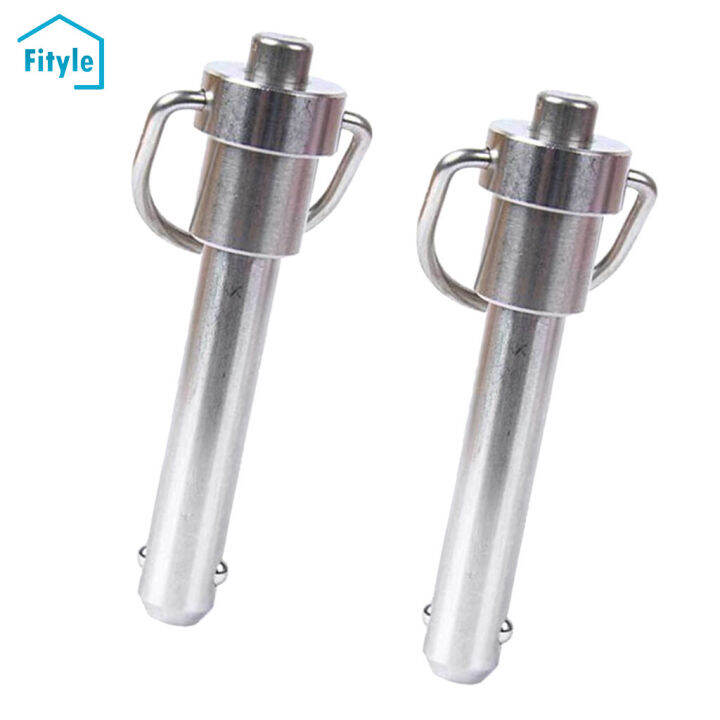 Fityle Lots 2 Push Pull Ball Lock Pins Pin Stainless Steel Release Lock ...
