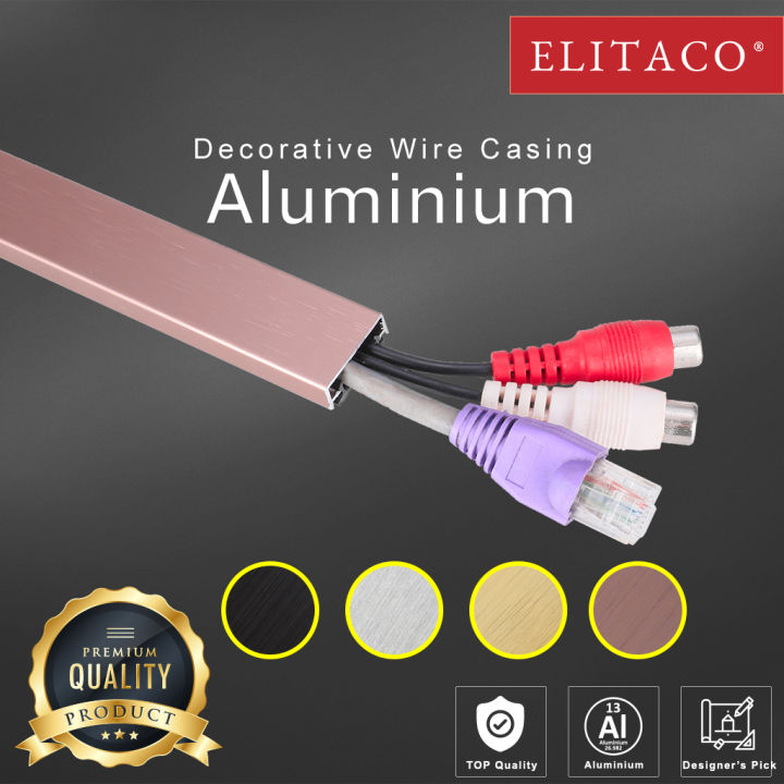 【ELITACO】Aluminium Wiring Casing Decorative Square Wire Case Wall Mount ...