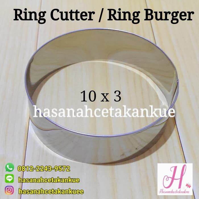 Loyang roti burger / ring cutter bulat stainless 10 x 3 | Lazada Indonesia