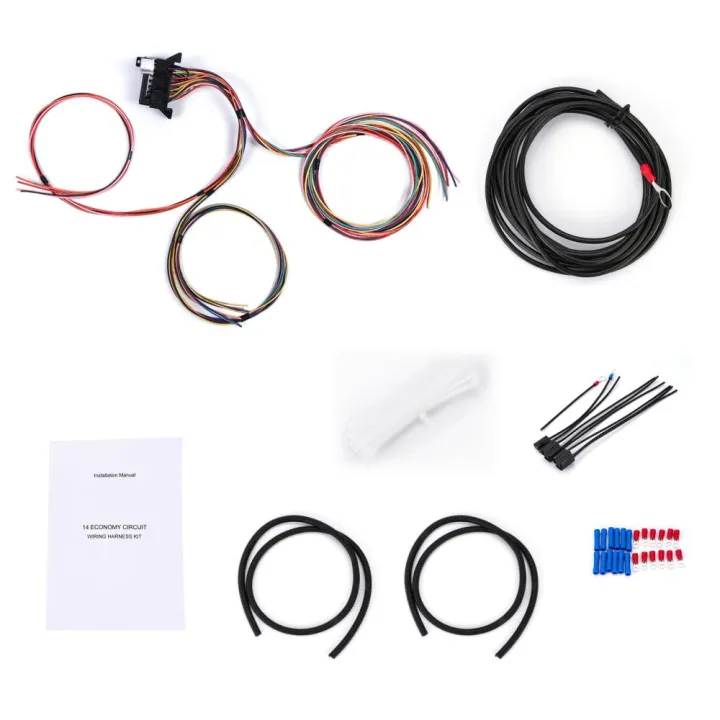Universal 14-Way Car Modification Wiring Harness 14 Circuit Wiring ...