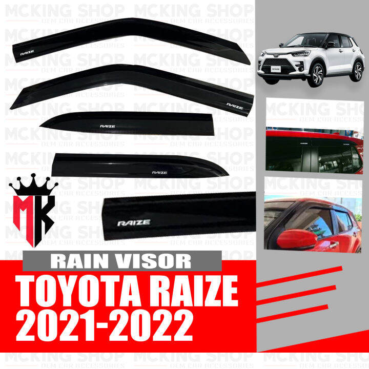 Toyota Raize 2021-2022 OEM Type Rain Guard Window Visor (Black) | Lazada PH