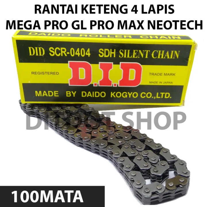 Rantai Keteng Kamprat 4 Empat Lapis Mega Pro GL Neotek DID 100 mata ...