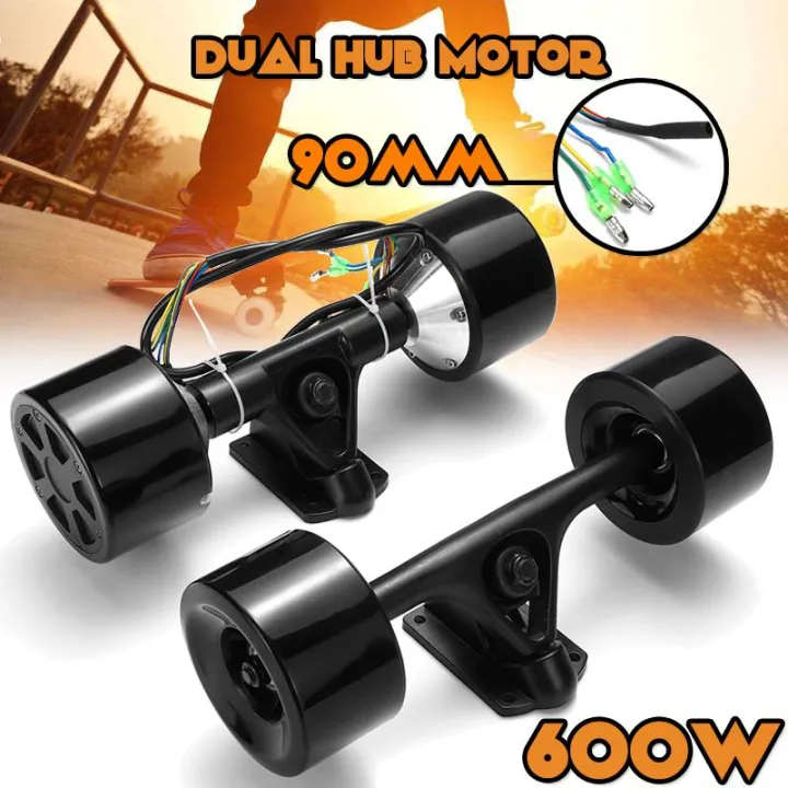 90MM Dual Hub Motor Drive Kit Brushless Motor For Electric Skateboard ...