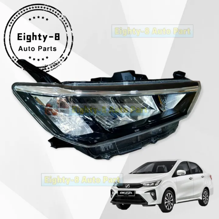 Original Bezza Front LED Headlight 2020 Bezza Terbaru LED Lampu Besar ...