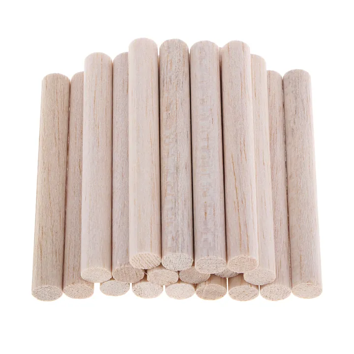 Dolity Natural Round Balsa Wood Stick for DIY Model Making Hobbies 50 ...