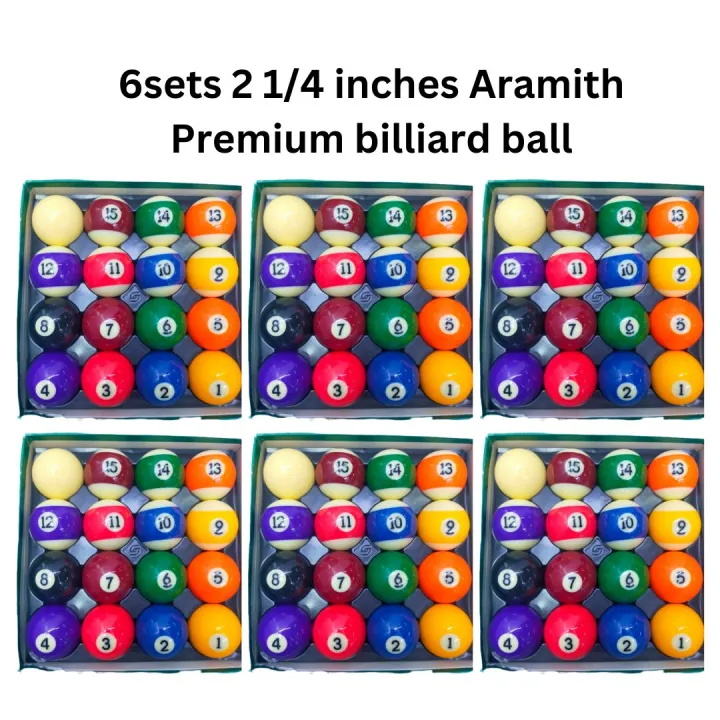 6 sets Billiard ball ARAMITH PREMIUM standard size/ Bola ng Bilyaran ...