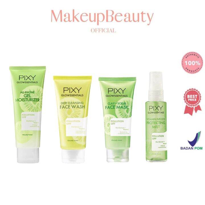 PIXY Glowssentials Pollution Off Series - Face Wash | Clay + Scrub Mask ...