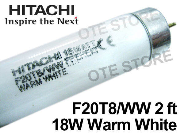 HITACHI F20T8/WW Warm White 18W 2FT FLUORESCENT TUBE ( x 1 unit / x 5 ...