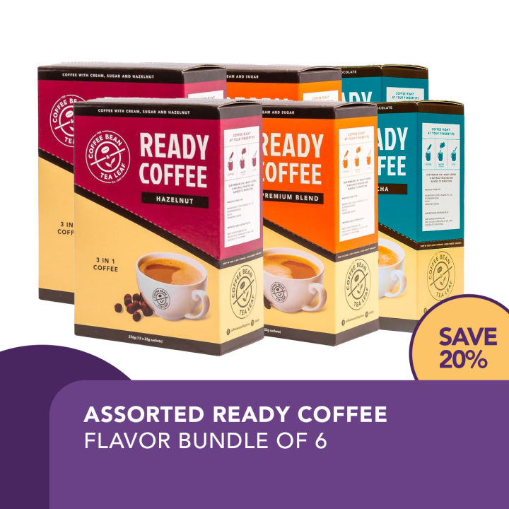 The Coffee Bean & Tea Leaf® Assorted Ready Coffee 3in1 Flavor Bundle of 6 | Lazada PH