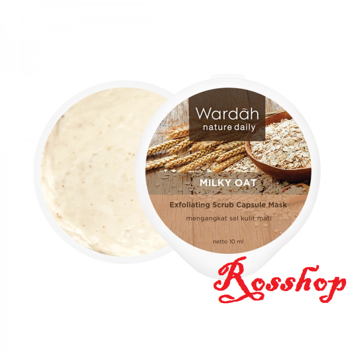 Wardah nature daily MILKY OAT Exfoliating Scrub Capsule Mask - 10ml ...