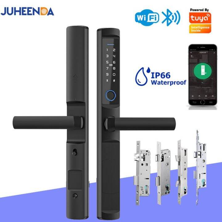 Waterproof IP66 Outdoor Aluminum Door Lock Tuya Biometric Fingerprint ...