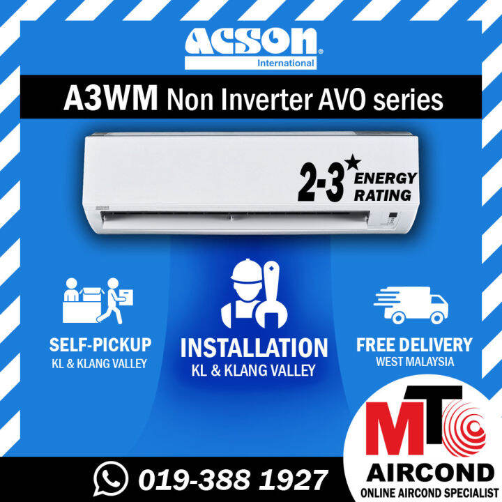 [MTO] ACSON AVO NON INVERTER - AVO AIRCOND NON INVERTER - 1HP 1.5HP 2HP 2.5HP 3HP SAME DAIKIN ...