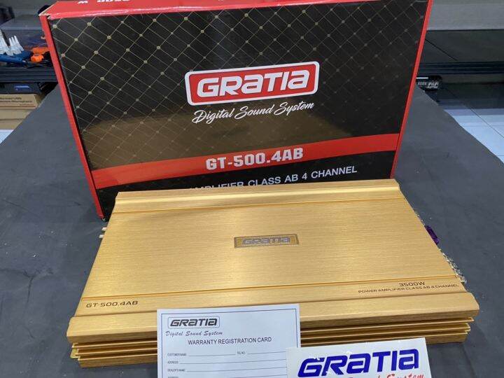 GRATIA GT-500.4AB เกาหลีแท้ แรง ใส้สวยๆ ขับเสียงกลาง 8ดอก แหลม 8ดอก ได้สบายๆ ไม่ตัด | Lazada.co.th