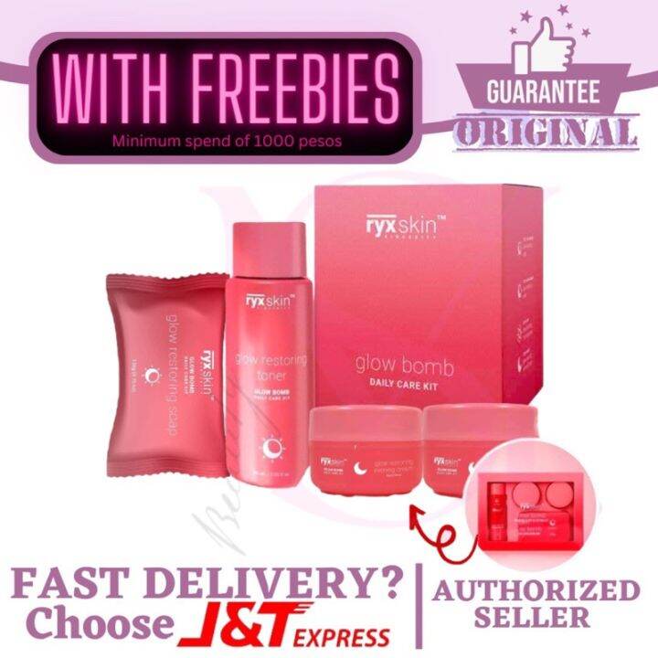 ORIGINAL Ryx Skin GLOW BOMB Daily Care Kit Clearbomb OG EXFOLIATING ...