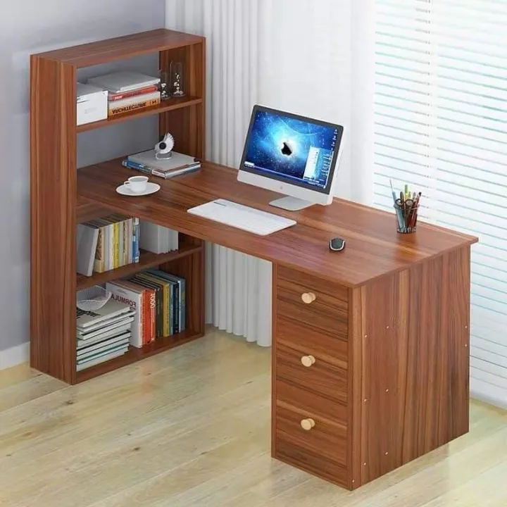 Tres primos Computer Table With Rack and Shelves, Drawer | Lazada PH