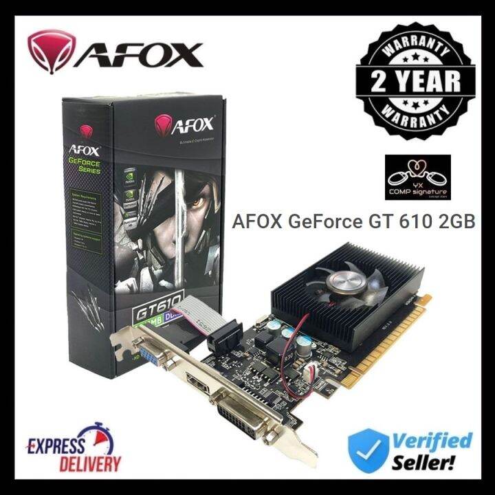 AFOX GT610 2GB DDR3 Low Profile Graphics Card (AF610-2048D3L5) | Lazada