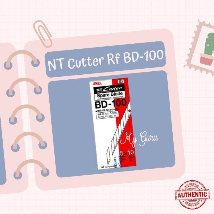 [TUBE] NT CUTTER SPARE BLADE BD-100 ISI CUTTER / REFILL CUTTER JAPAN | Lazada Indonesia