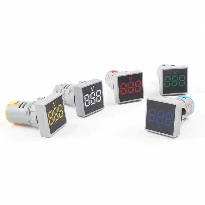 22mm LED Measuring Range AC 60-500V Square Voltmeter voltage meter ...