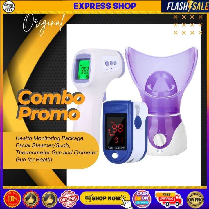 Original Health Monitoring Package Facial Steamer/Suob, Thermometer Gun ...