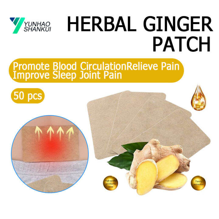 50Pcs Herbal Ginger Patch, Promote Blood Circulation, Relieve Pain and ...