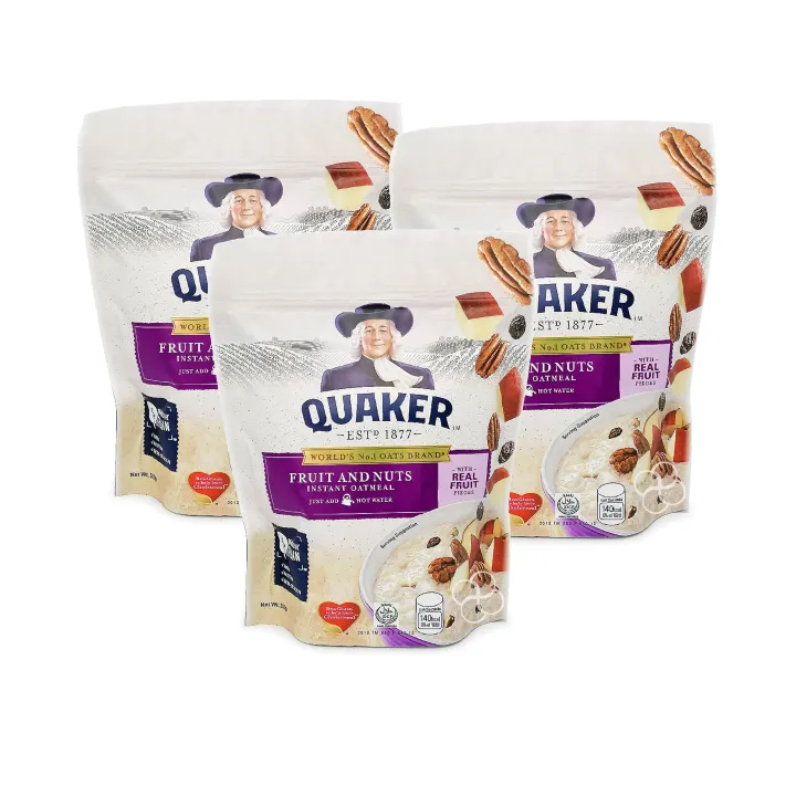 Quaker Fruit and Nuts Instant Oatmeal 3pack (350g per pack) | Lazada PH