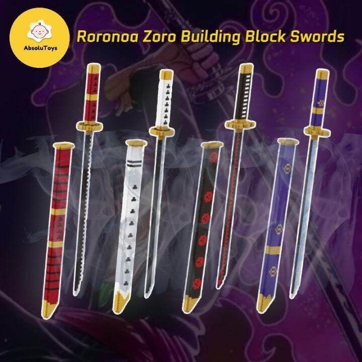 Roronoa Zoro Building Block Swords With Scabbard Compatible Lego ...