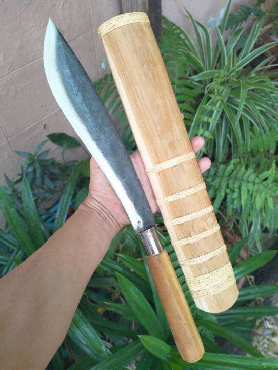 มีดเหน็บ อีเหน็บ (E-Nep) มีดอีเหน็บ มีดพก มีดเดินป่า มีดแคมป์ ใบ 11.8” SUP9 ตีร้อนชุบแข็ง ผิวไฟ ...